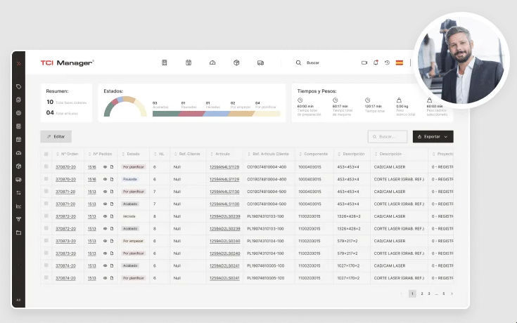 Automation software - TCI CUTTING - management / acquisition / process