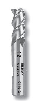 Solid milling cutter - 041, 013R series - SILMAX - roughing / HSS / 2-flute