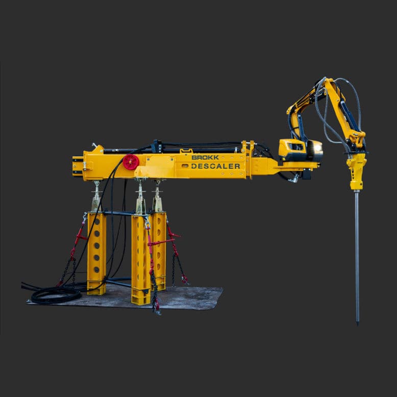 Remote-controlled demolition robot - Brokk DESCALER - Brokk