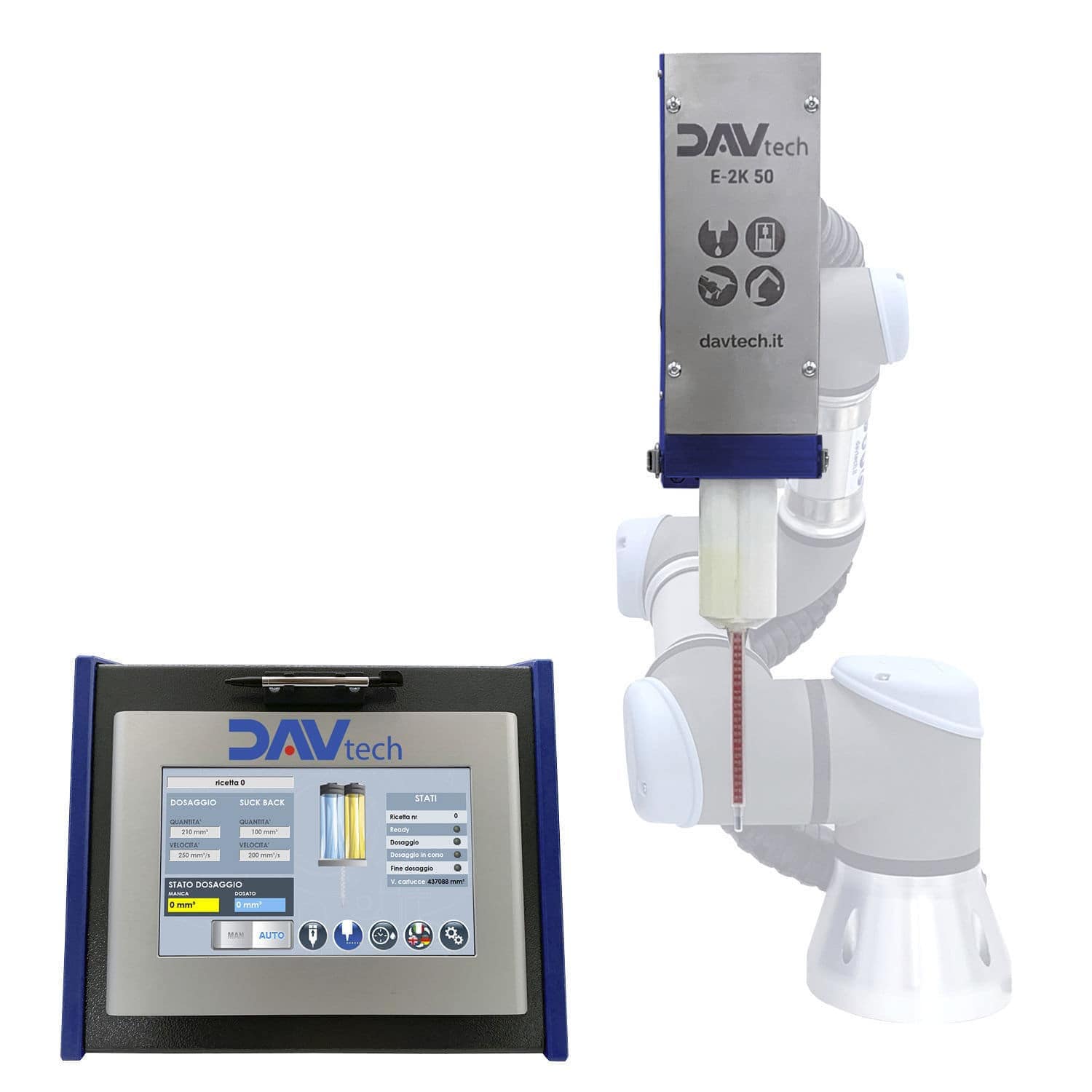 Volumetric dispensing system - DAV TECH Srl - structural adhesive / cartridge / high-precision