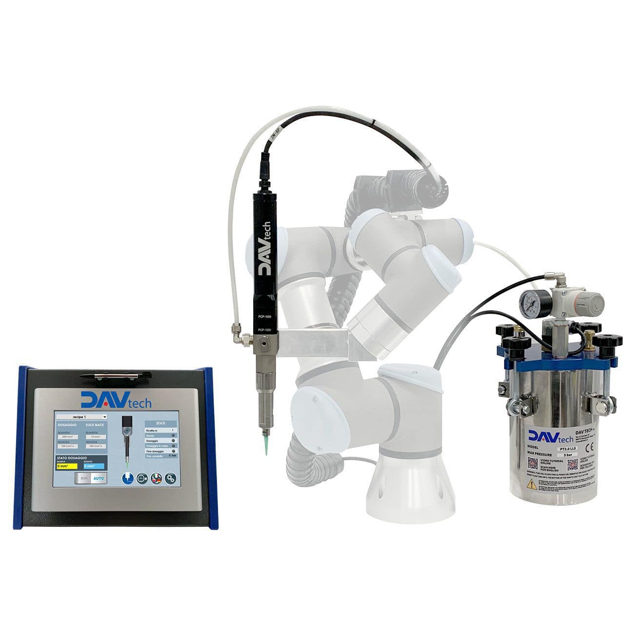 Polyurethane glue dispensing system - DAV TECH Srl - volumetric / heated