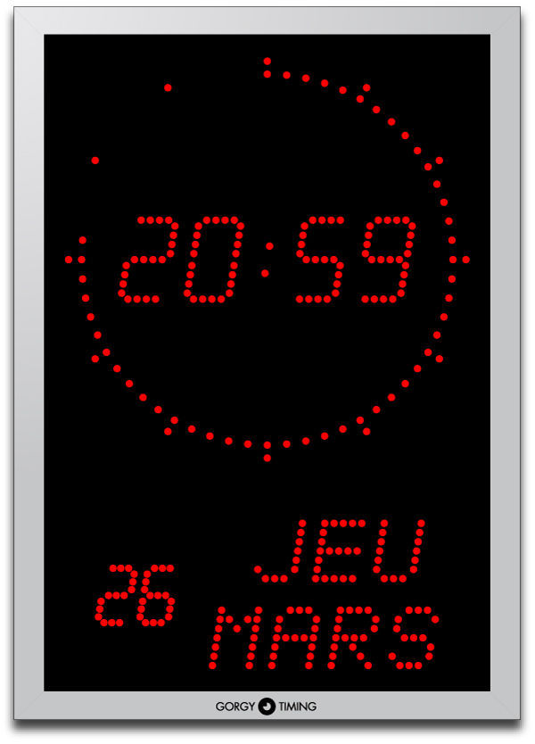 Network clock - LEDICA® ALPHA 7.60.M - GORGY TIMING - digital / LED ...