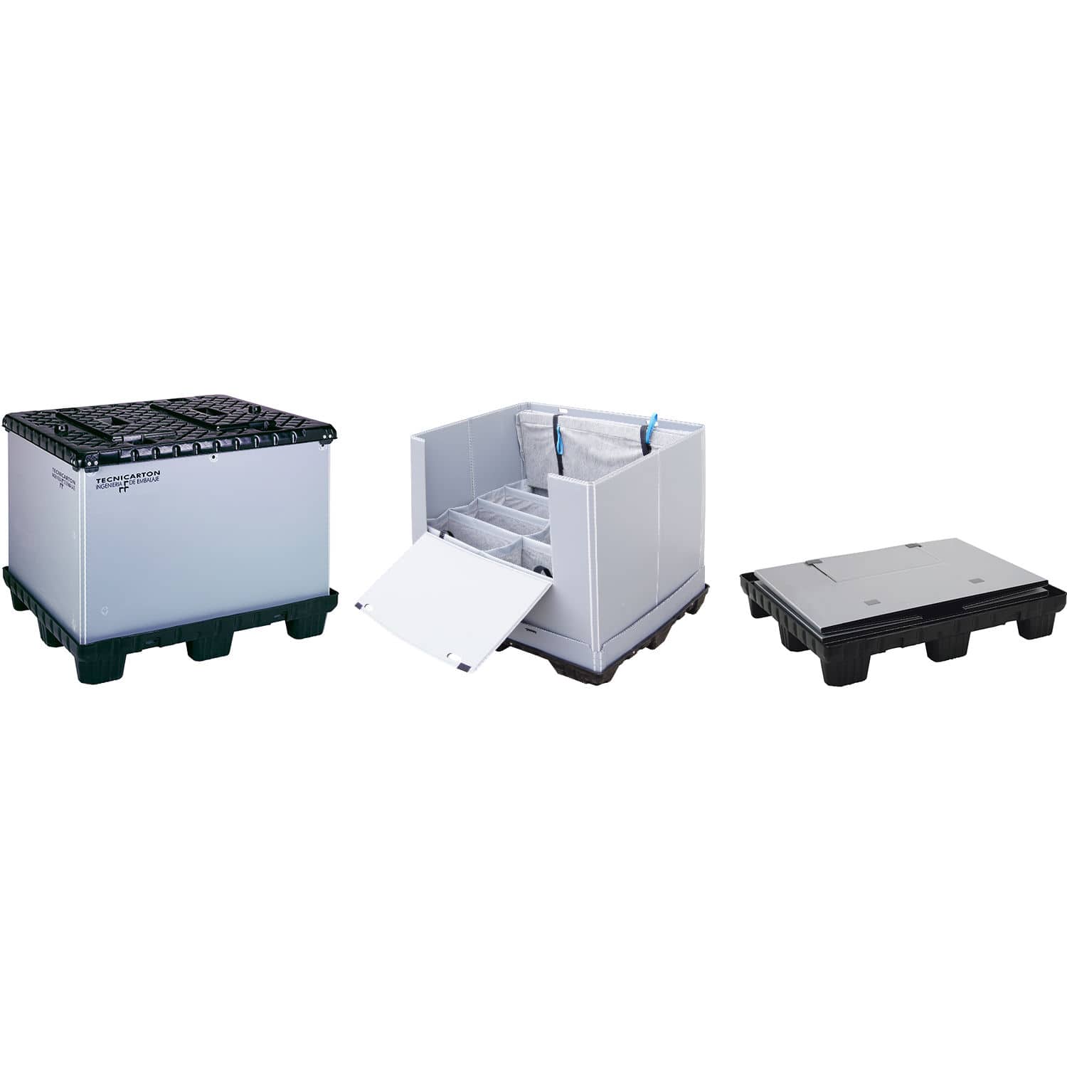 Plastic pallet box - Tecnicarton, S.L. - transport / foldable / lightweight