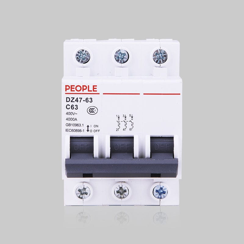Under-voltage circuit breaker - DZ47-63 Series - PEOPLE ELE. APPLIANCE GROUP CO., LTD. - AC / 3 ...