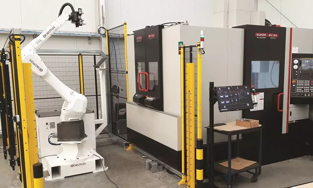 Robotic unloading cell - CU - TECAUMA - palletizing / loading / machining