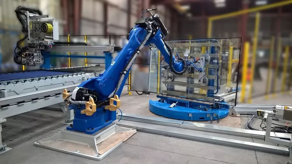 Robotic unloading cell - TECAUMA - for glazing / two-component