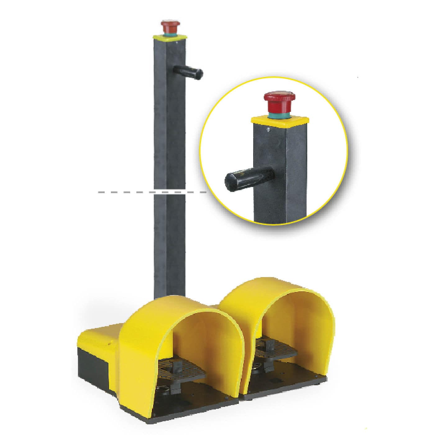 Control foot switch - IP7018EM - Esecuzione doppia con fungo d ...