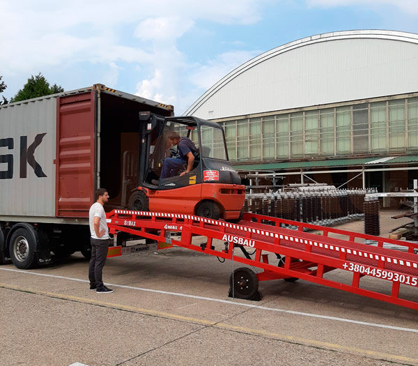 Forklift truck ramp - AV-EXIM - for docks / for trucks / for warehouse
