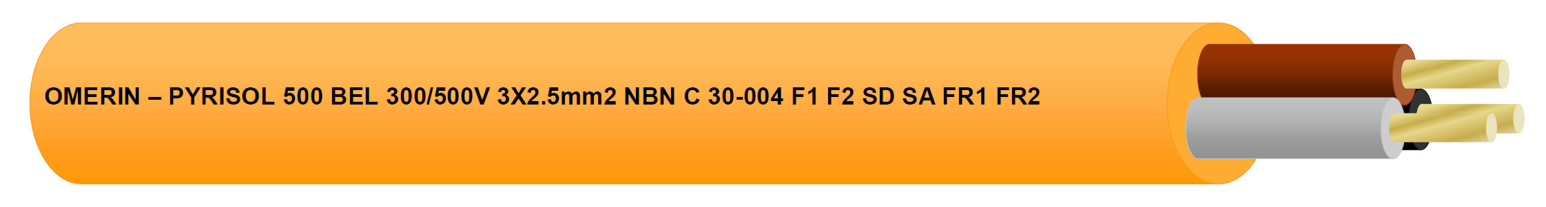 Power cable - PYRISOL® 500 EN CR1-C1 - OMERIN - fire-safe