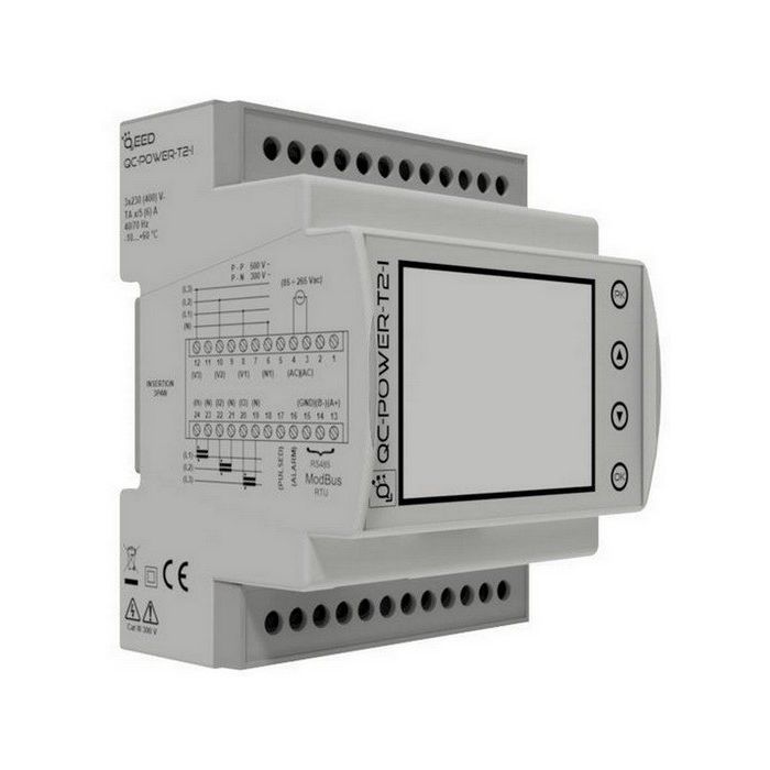 Three-phase electric energy meter - QC-POWER-T2-I - qeed - 50 Hz / RS ...