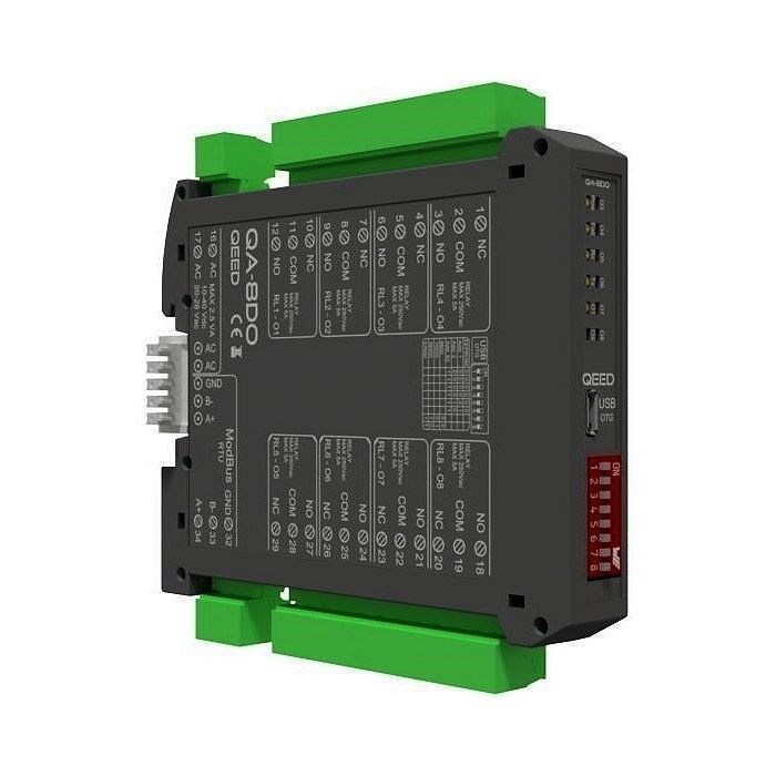 Digital I/O module - QA-8DO - qeed - Modbus RTU / serial / with relay output