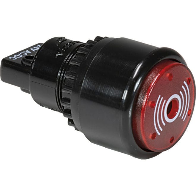 IP54 alarm buzzer - D-704 - DELECSA - panel-mounted / with LED beacon