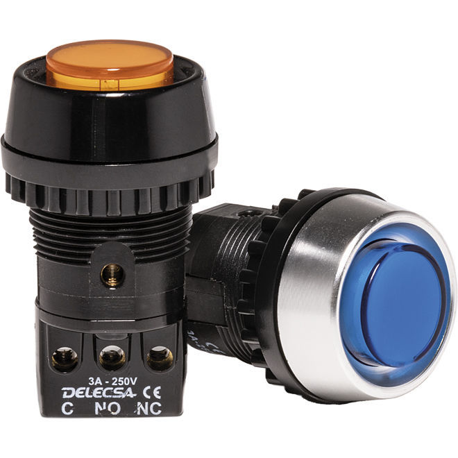 Spring push-button switch - D-4054 - DELECSA - moisture-resistant ...