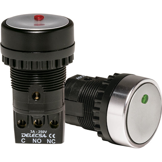 Spring push-button switch - D-4010L - DELECSA - moisture-resistant ...