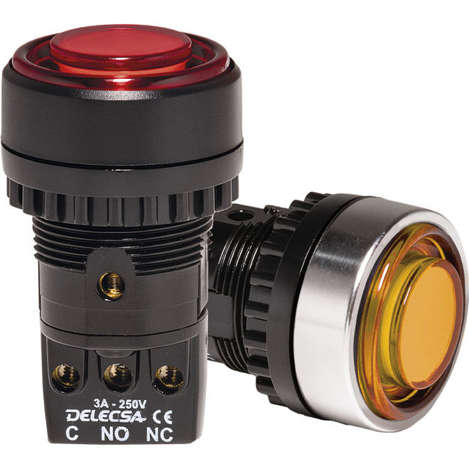 Spring push-button switch - D-4712 - DELECSA - moisture-resistant ...