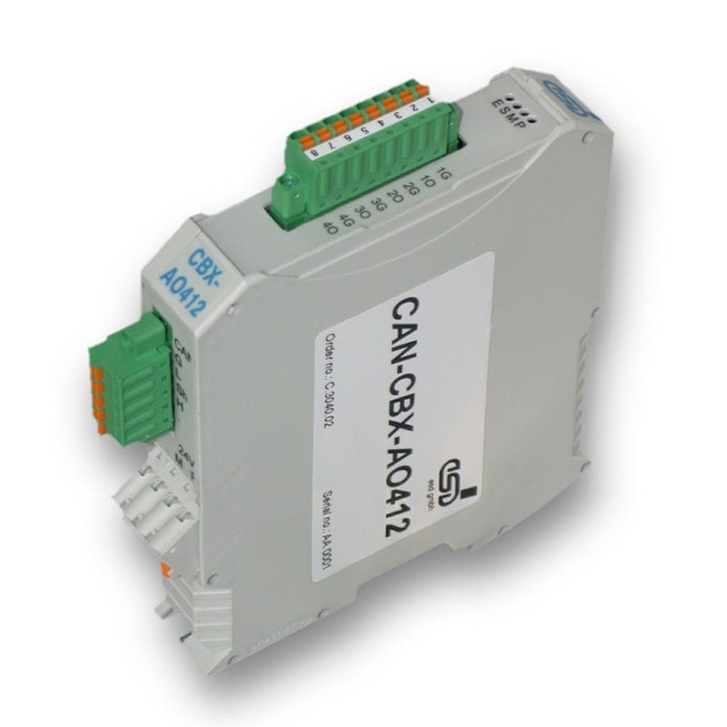 Analog I/O module - CAN-CBX-AO412 - esd electronics gmbh - CANopen / CAN Bus / 4 analog outputs
