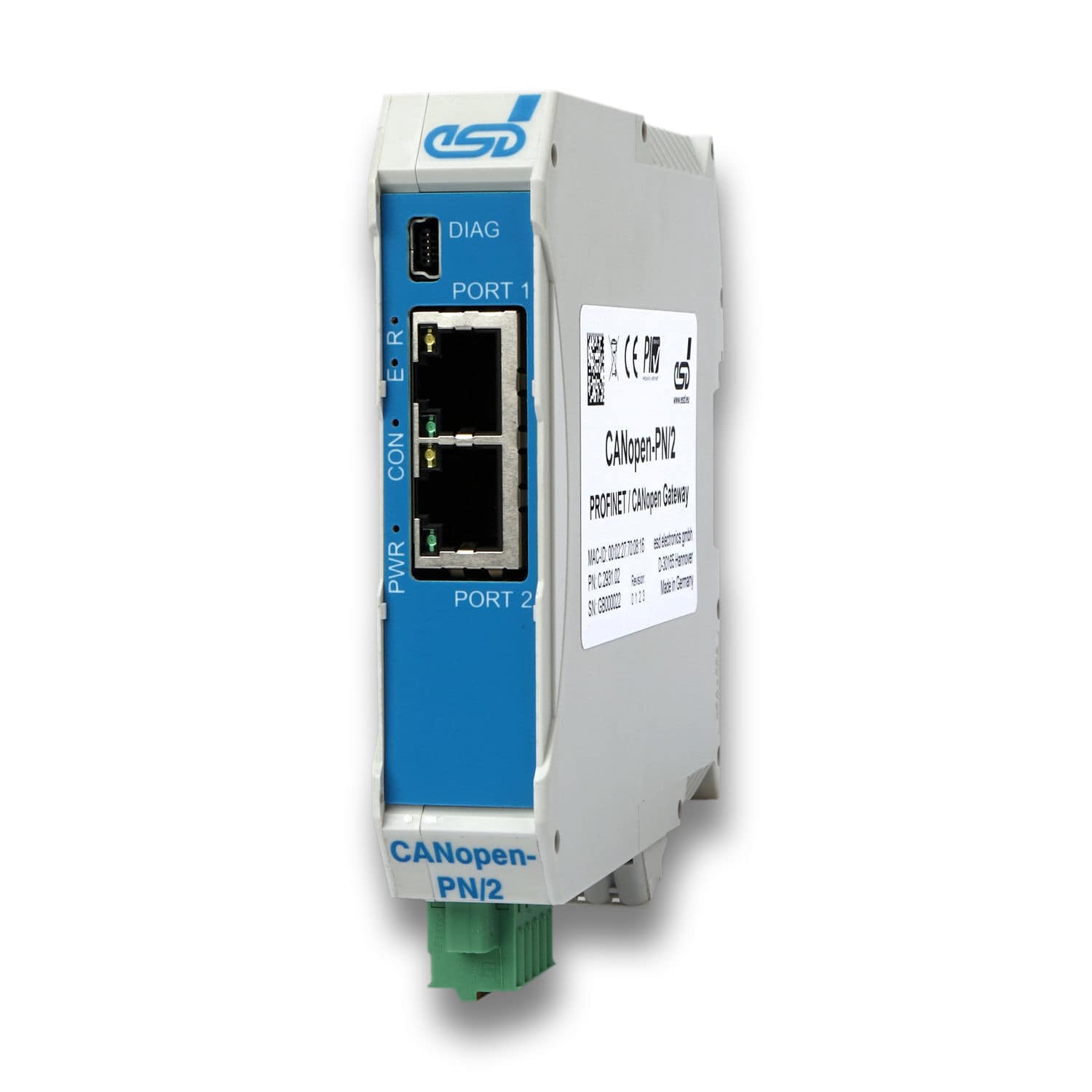 Communication gateway - CANopen-PN/2 - esd electronics gmbh - industrial / ProfiNet / CANopen