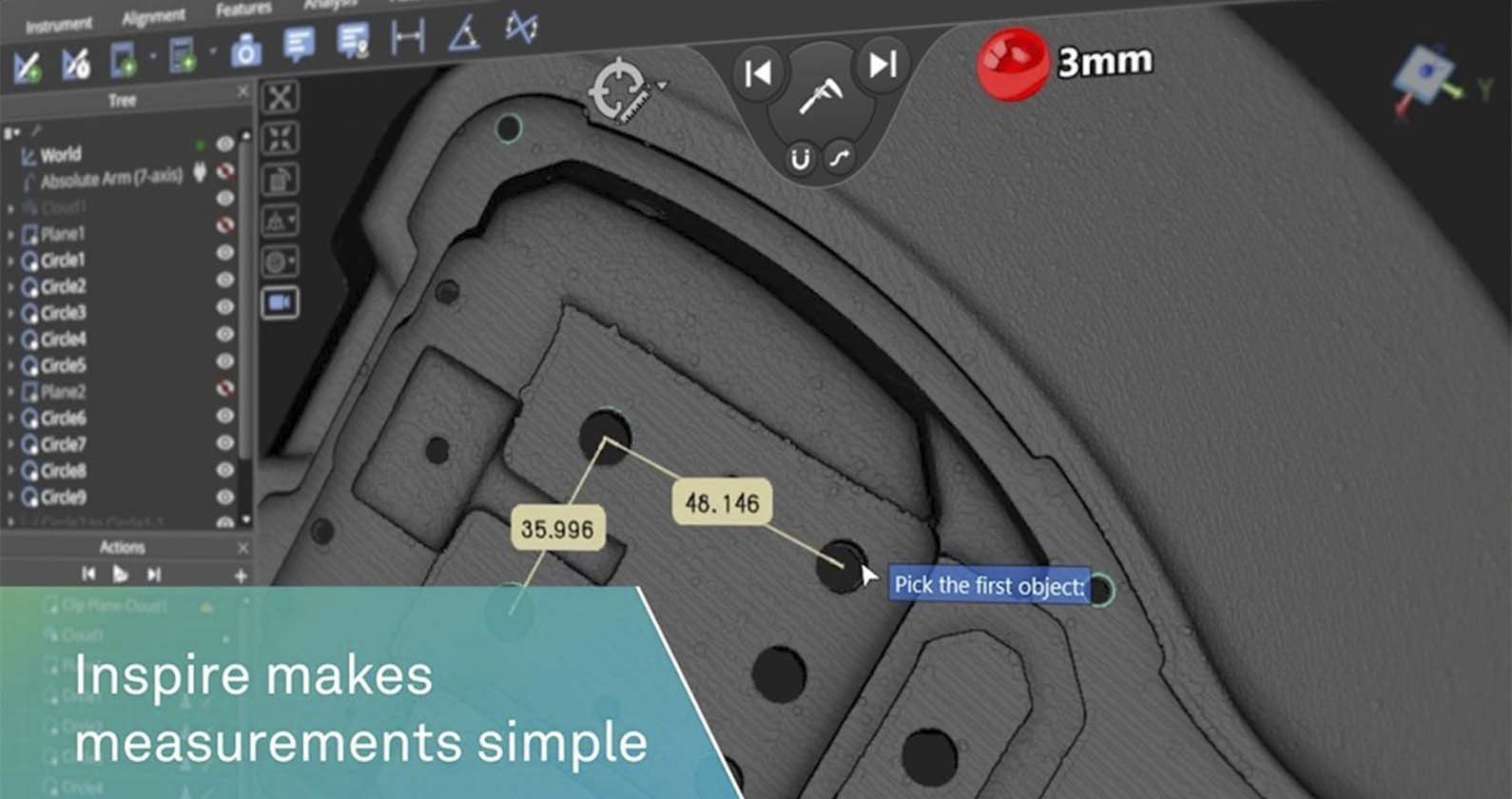 Analysis software - Inspire - Hexagon PPM - interface / measurement ...
