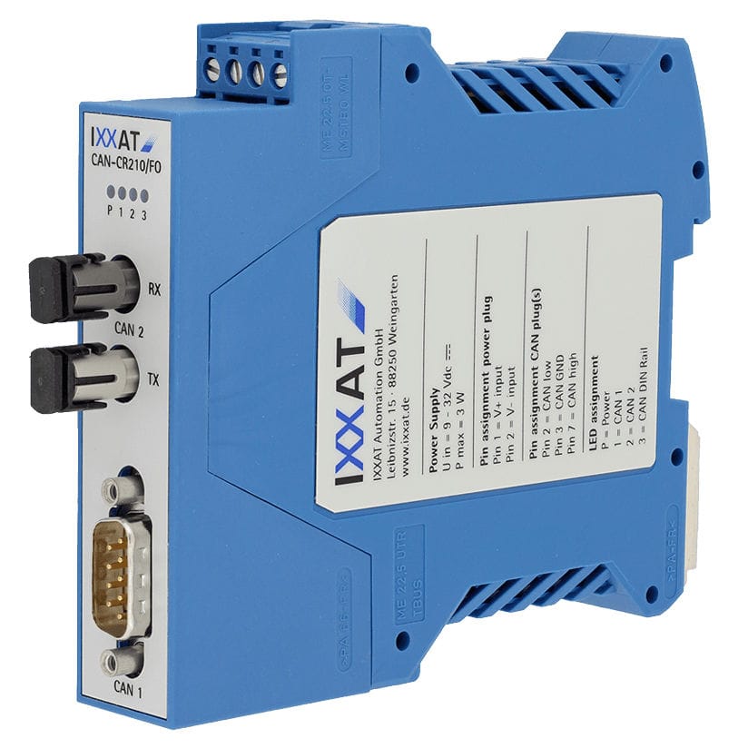 Fiber optic converter - CAN-CR210/FO - IXXAT Automation - CAN / repeater