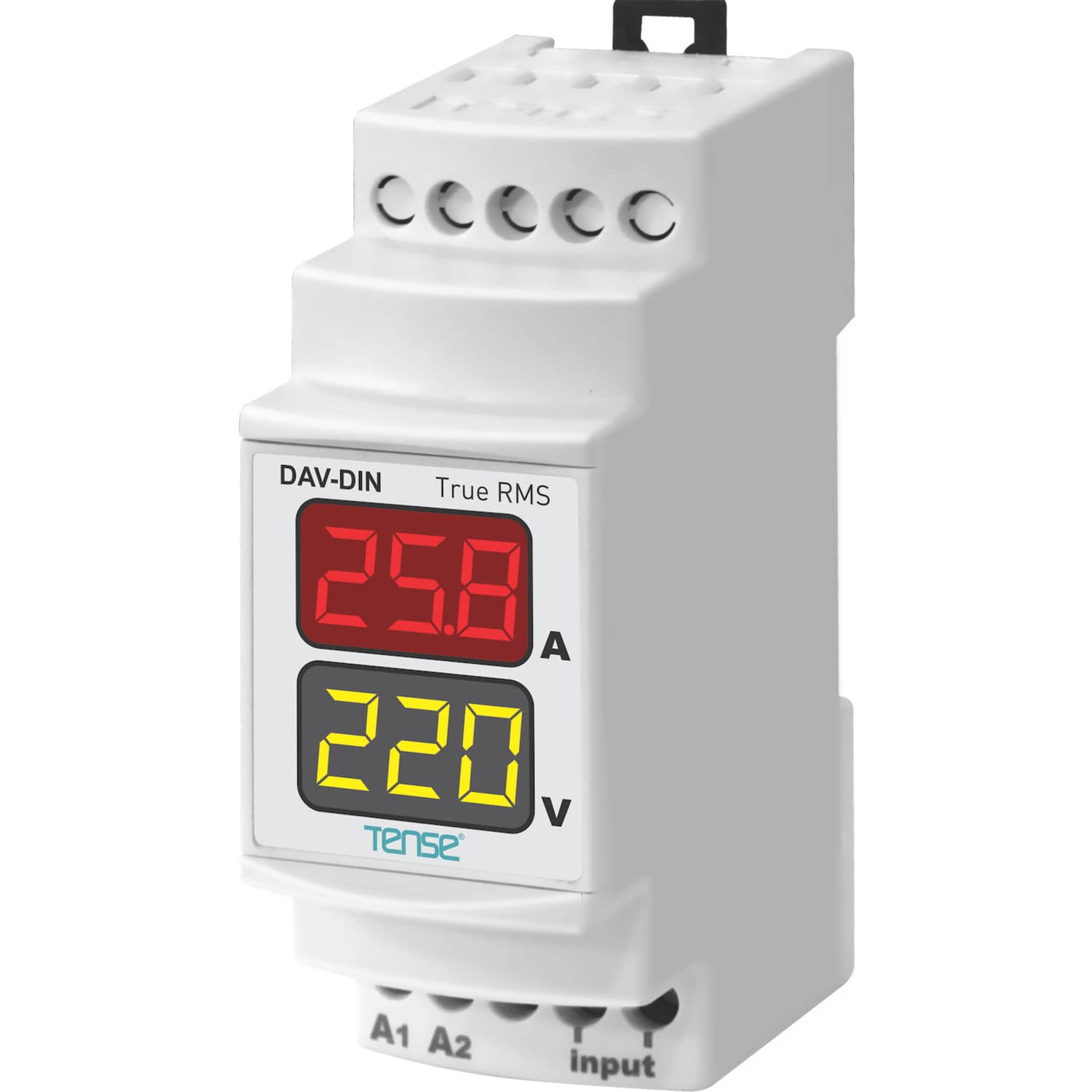 Ammeter voltmeter - DAV-DIN - Tense Electronic - digital / DIN rail / AC