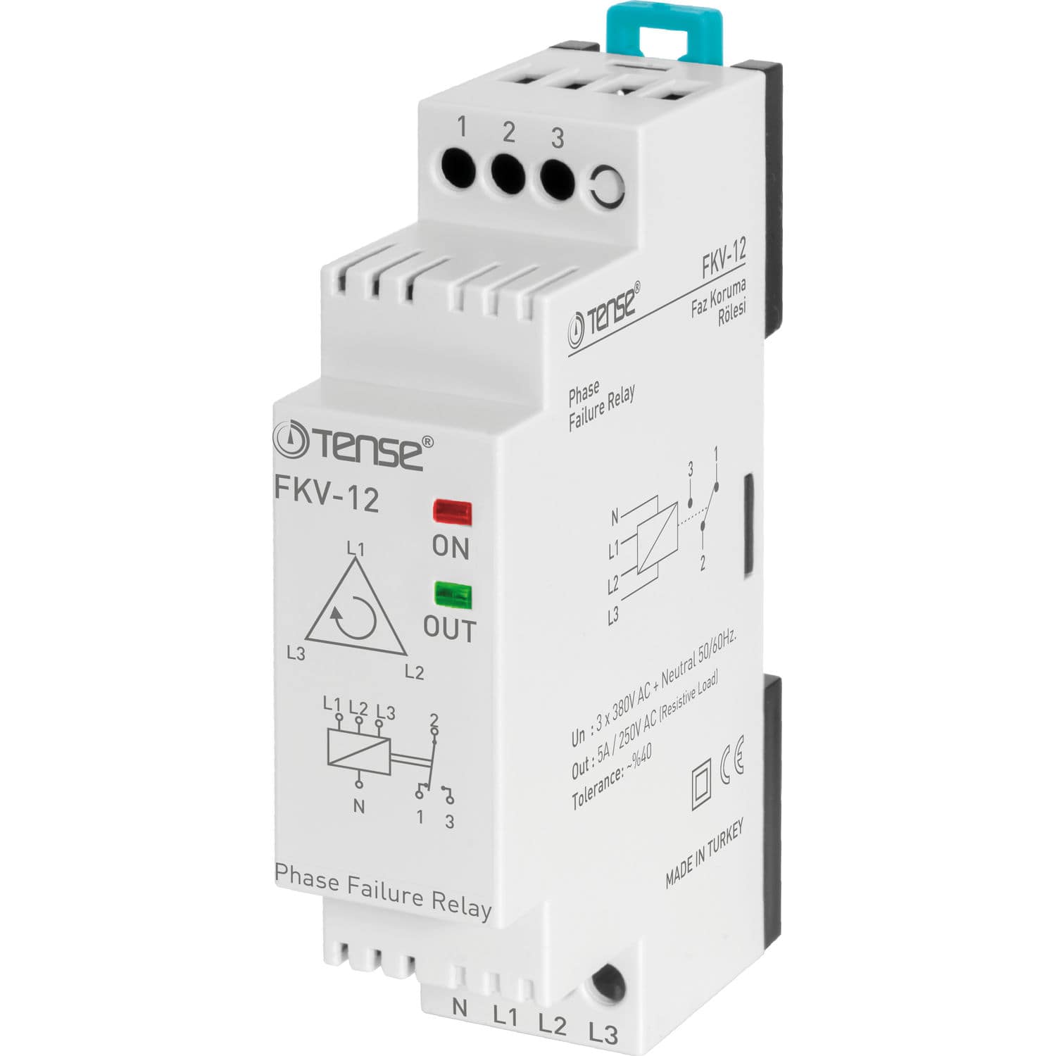 Phase sequence protection relay - FKV-12 - Tense Electronic - three ...