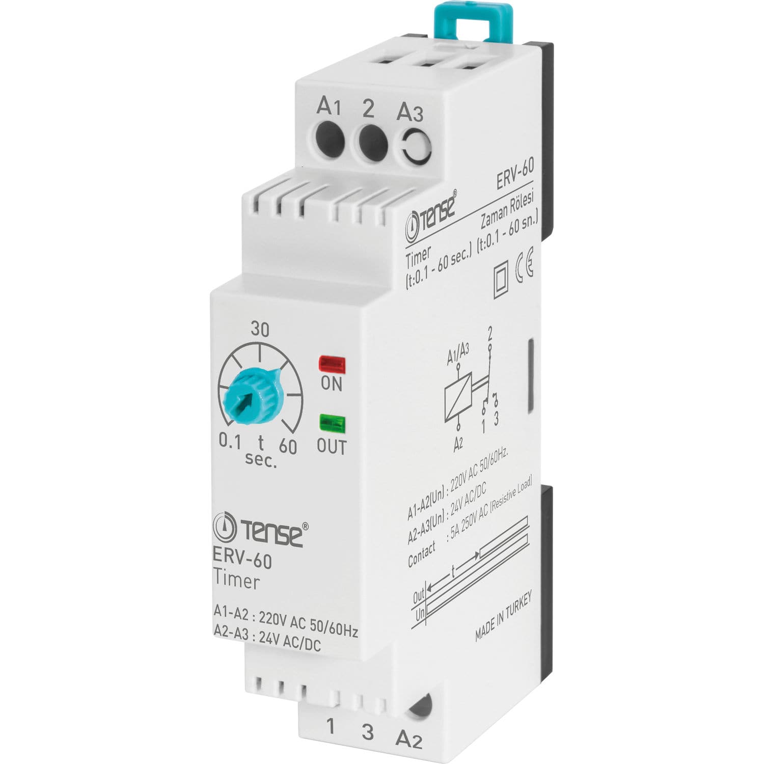 Digital time relay - ERV-60 - Tense Electronic - multi-function / DIN ...