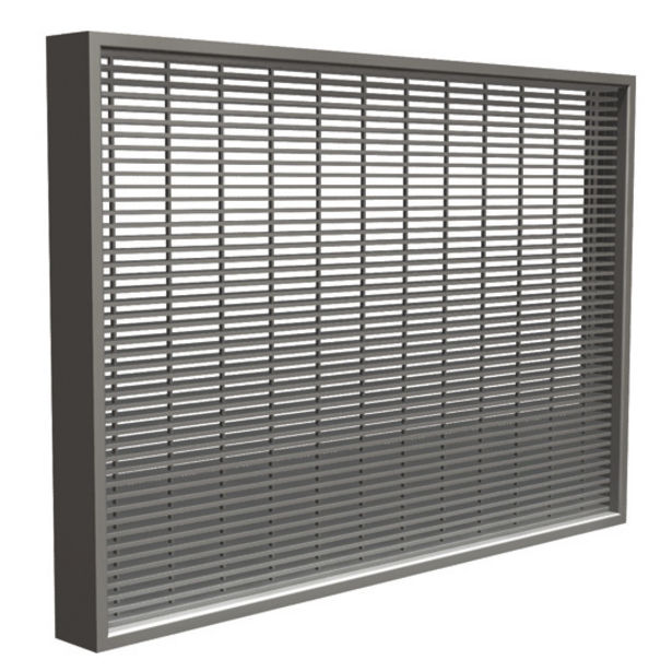 Metal ventilation grill - GE60-XL - Rf-t - fire-resistant / rectangular