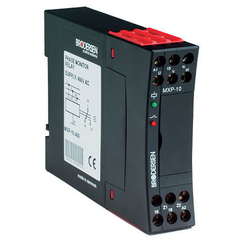 Phase sequence monitoring relay - MXP-10 - Brodersen Controls - three ...