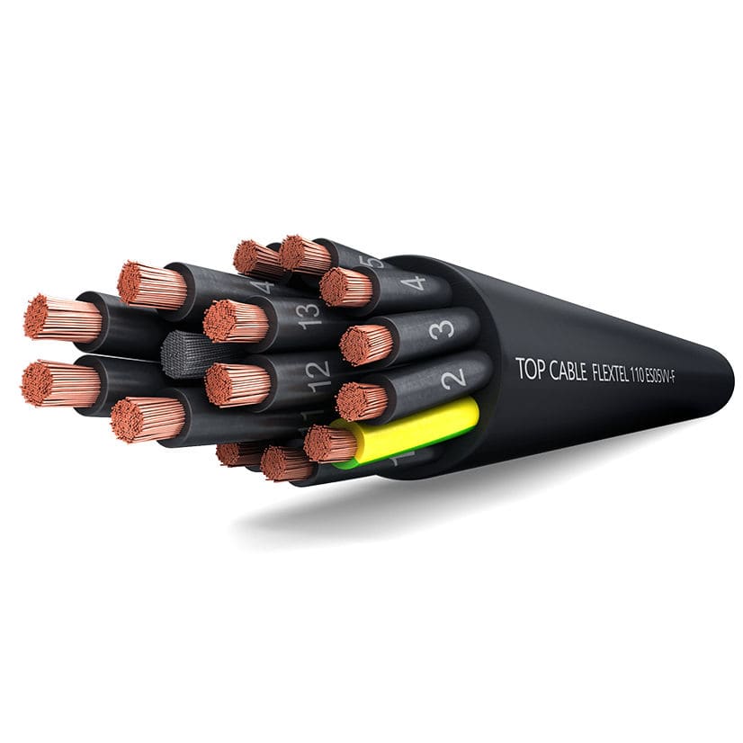 Power cable - FLEXTEL 110 ES05VV-F - Top Cable - flameproof / multi ...