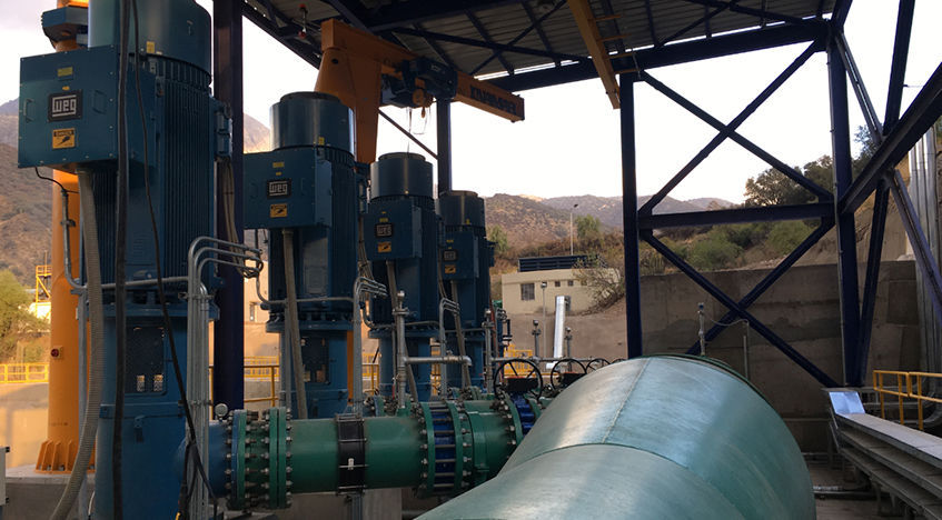 Asynchronous motor - WEG - three-phase / vertical / for water pumps