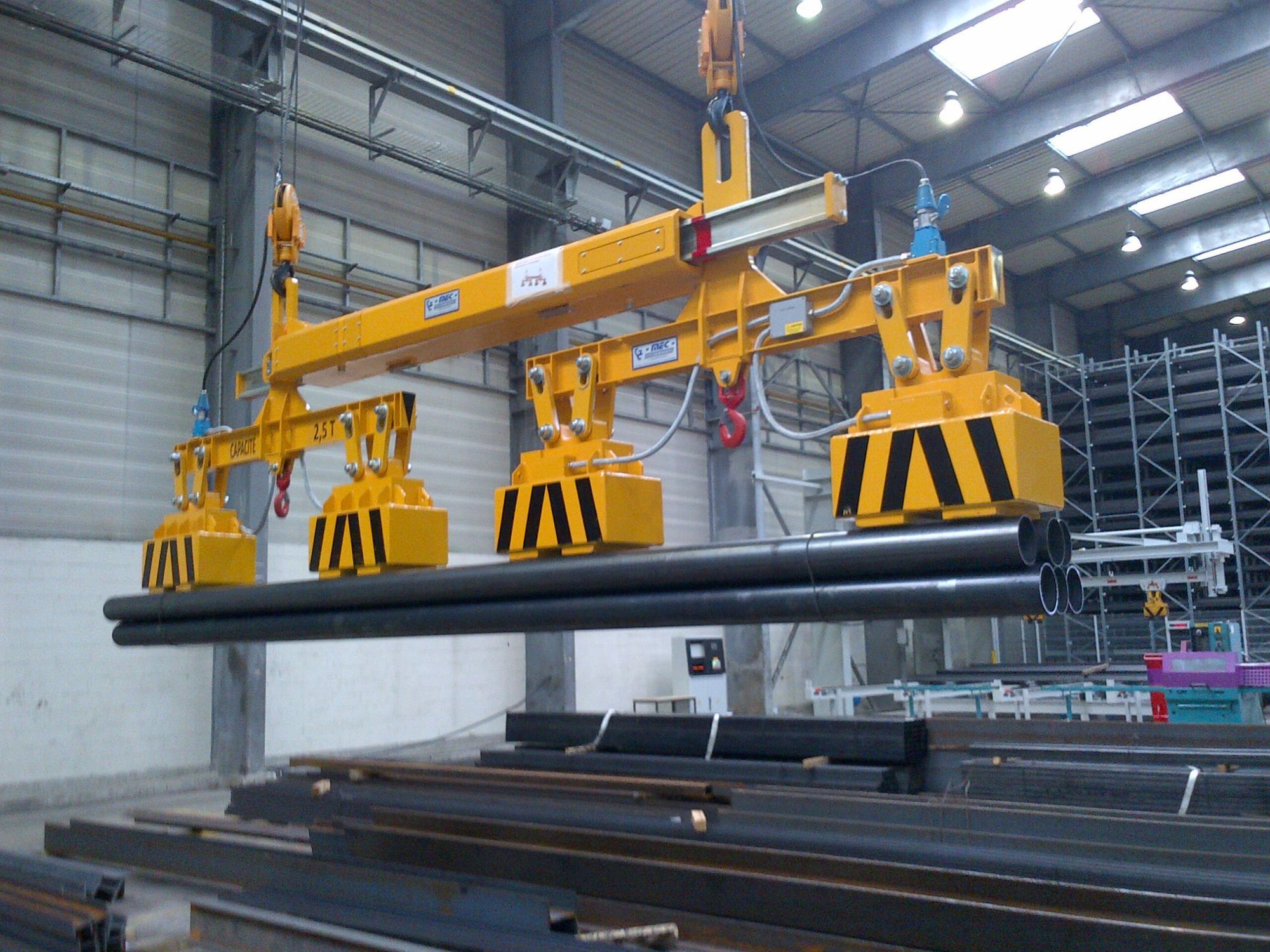 Electro magnet lifting beam - Lenoir-Mec - for sheet metal / for the ...