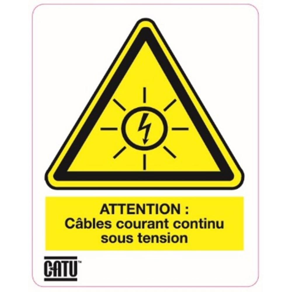 Security tag - AT-7011 - CATU - adhesive / PVC / for direct voltage ...