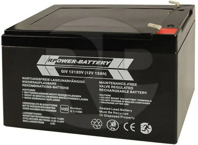 AGM battery - GIV12120VP - RP-Technik - RPower Batteries - rectangular ...