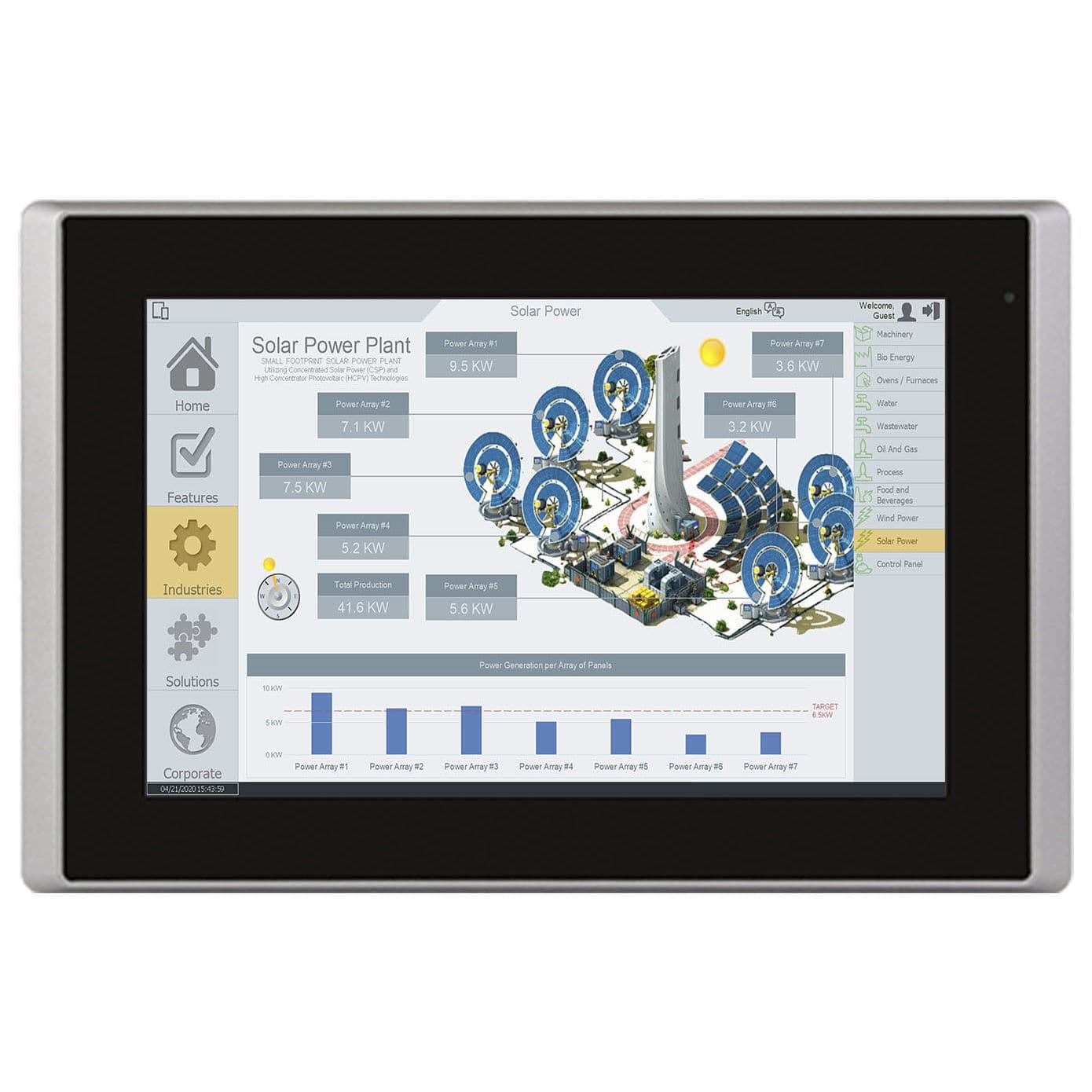 TFT-LCD monitor - MON6010APHEB - Maple Systems - projected capacitive ...