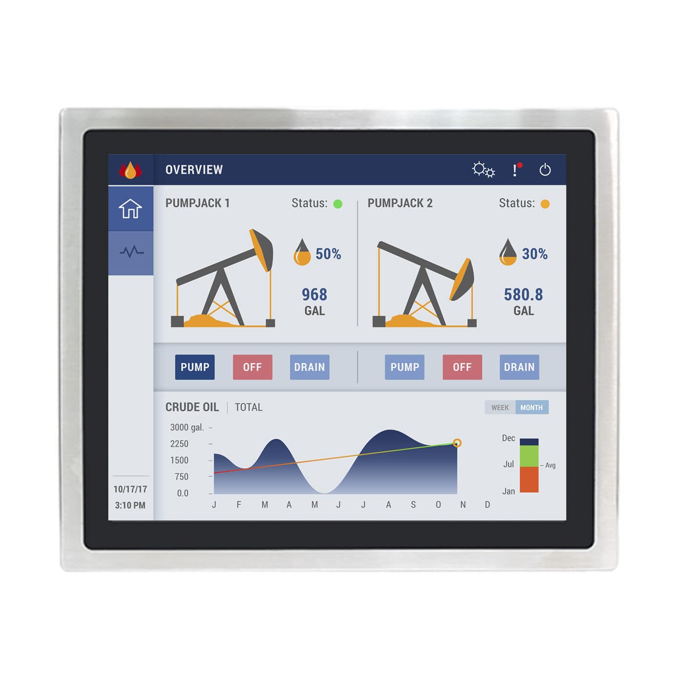 TFT-LCD monitor - AEX-119PH - Maple Systems - projected capacitive ...