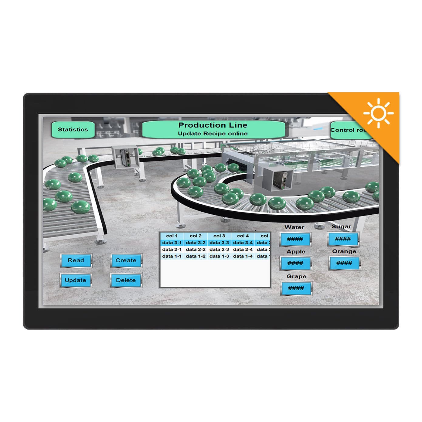 TFT-LCD monitor - MON1021APH - Maple Systems - projected capacitive ...