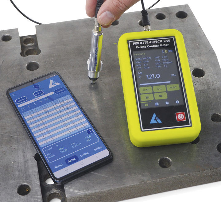 Ferrite content measuring instrument - FerriteCheck 240 - TemaFlux ...