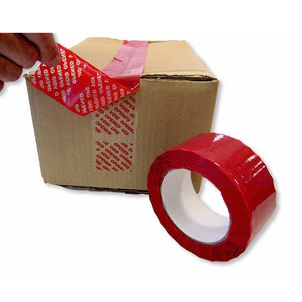 Security label - ROYAL PACK - adhesive / red / roll
