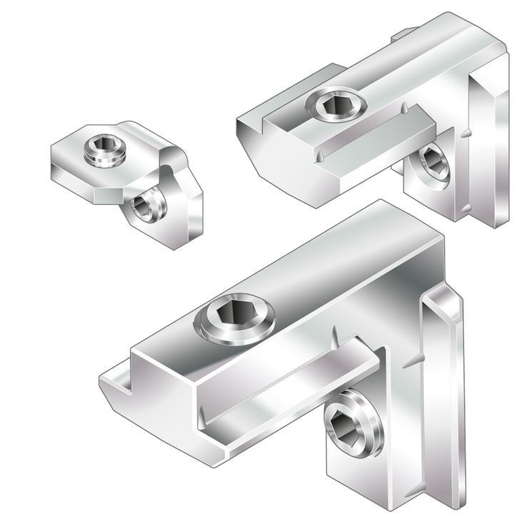 Aluminum profile angle bracket - 3842535572 - Bosch Rexroth - Assembly ...