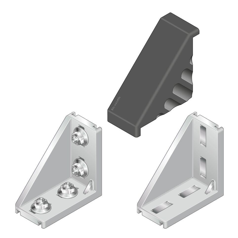 Aluminum profile bracket - 3842523570 - Bosch Rexroth - Assembly ...