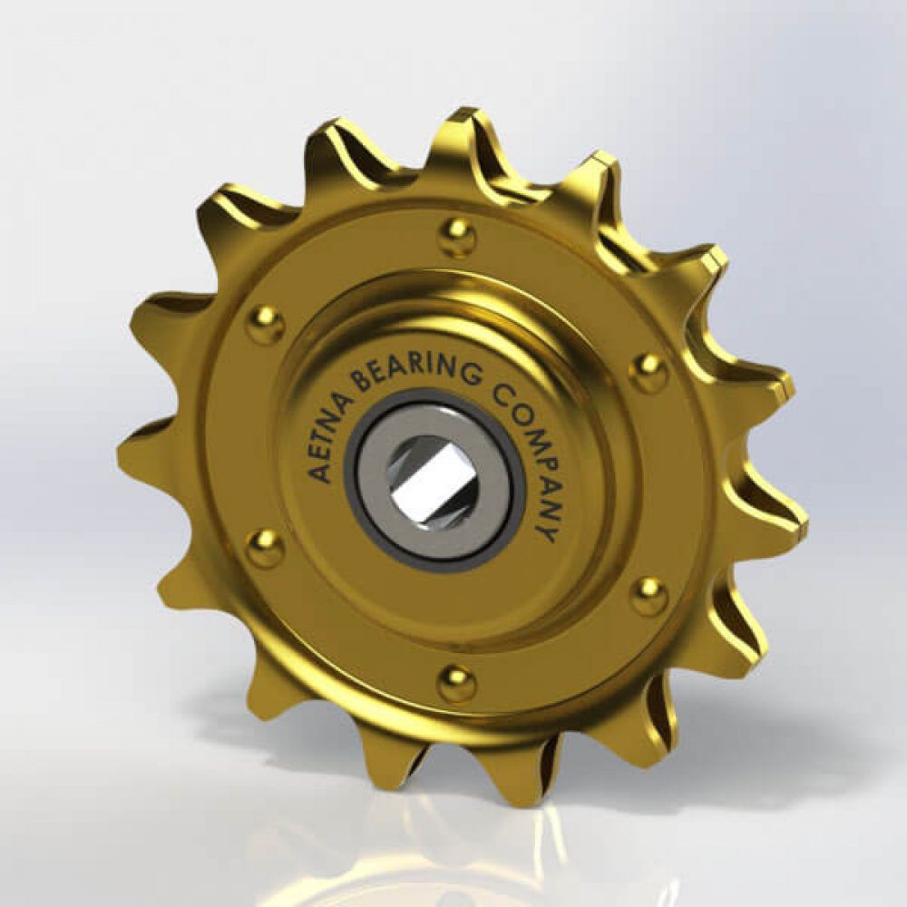 Chain sprocket wheel - AG2318-S - AETNA - straight-toothed / single / idler