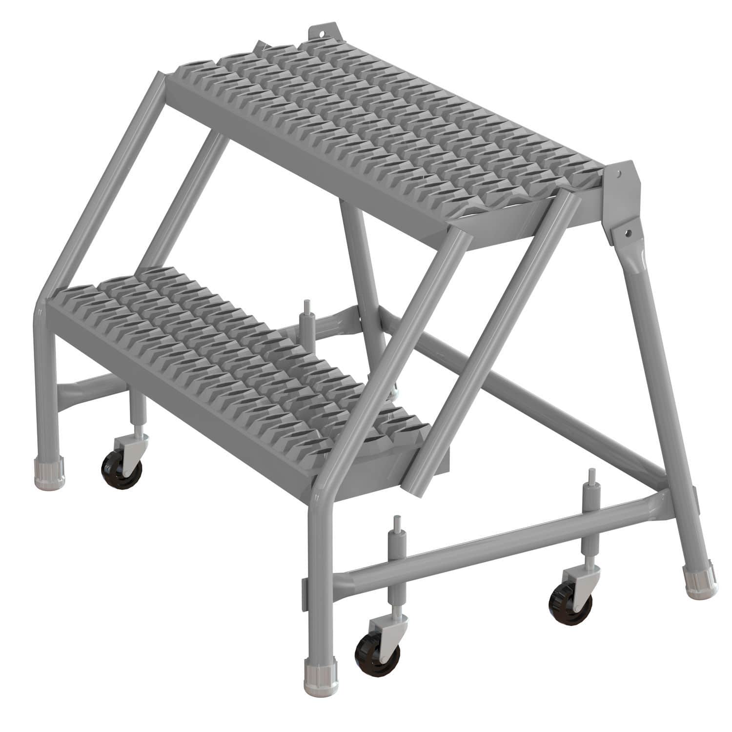 Roller step ladder - KDSR002242 - BALLYMORE - steel / serrated-rung ...