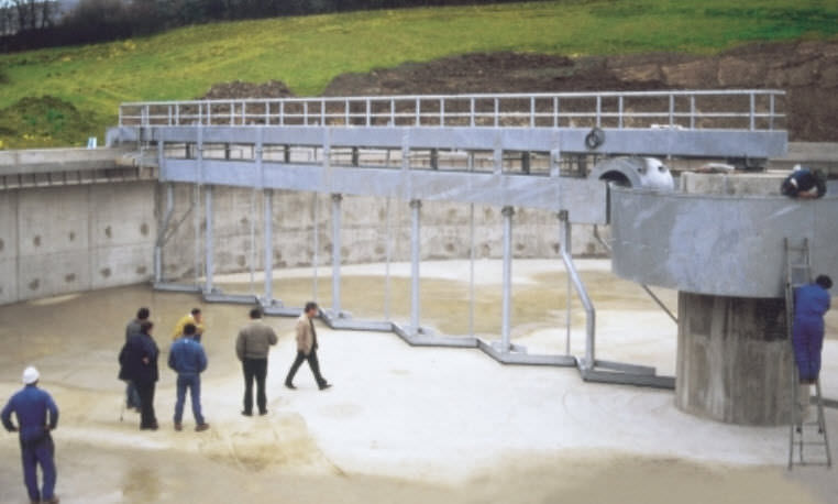 Circular clarifier - Suction Bridge, 6 - 38m - EUROPELEC - with scraper ...