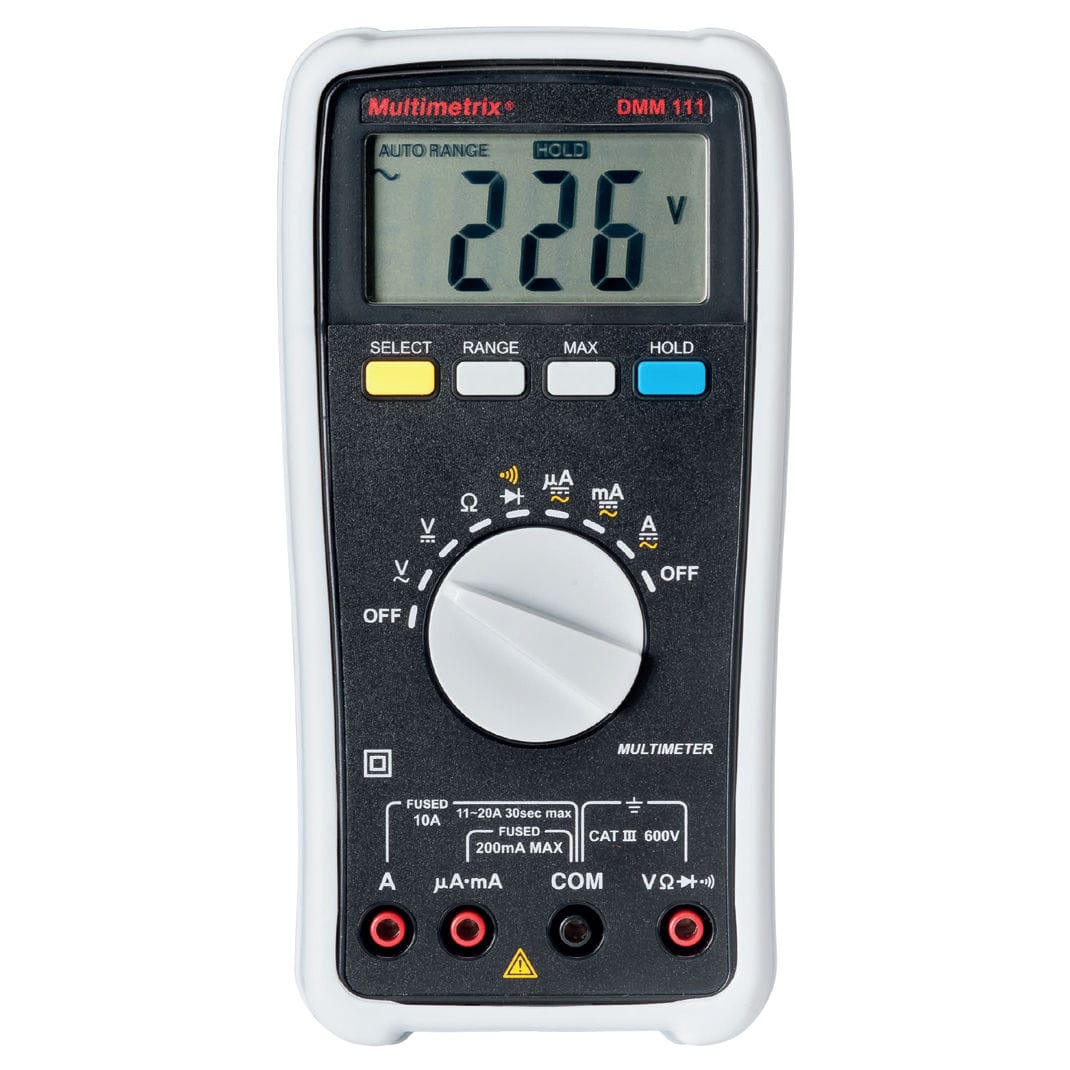 Digital multimeter - DMM 111 - MULTIMETRIX - portable / 600 V / 10 A