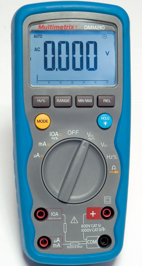 Digital multimeter - DMM 210 - MULTIMETRIX - portable / 1000 V / 10 A