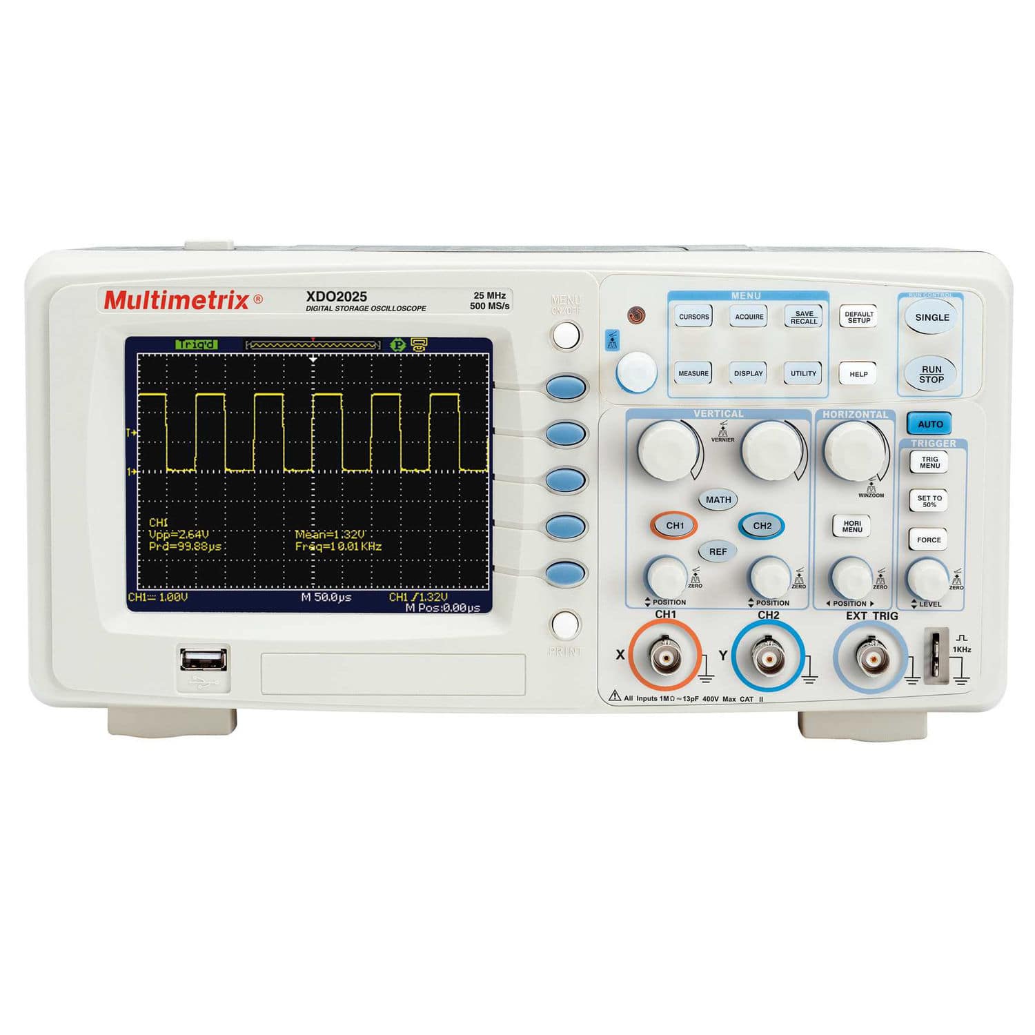 Digital oscilloscope - XDO 2025 - MULTIMETRIX - bench-top / 2-channel / USB