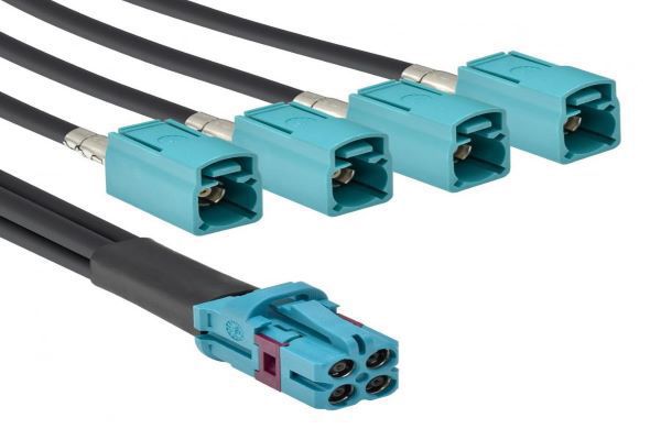 Coaxial electrical cable assembly - CA-BM04 series - ADAM tech - data transmission / mini FAKRA