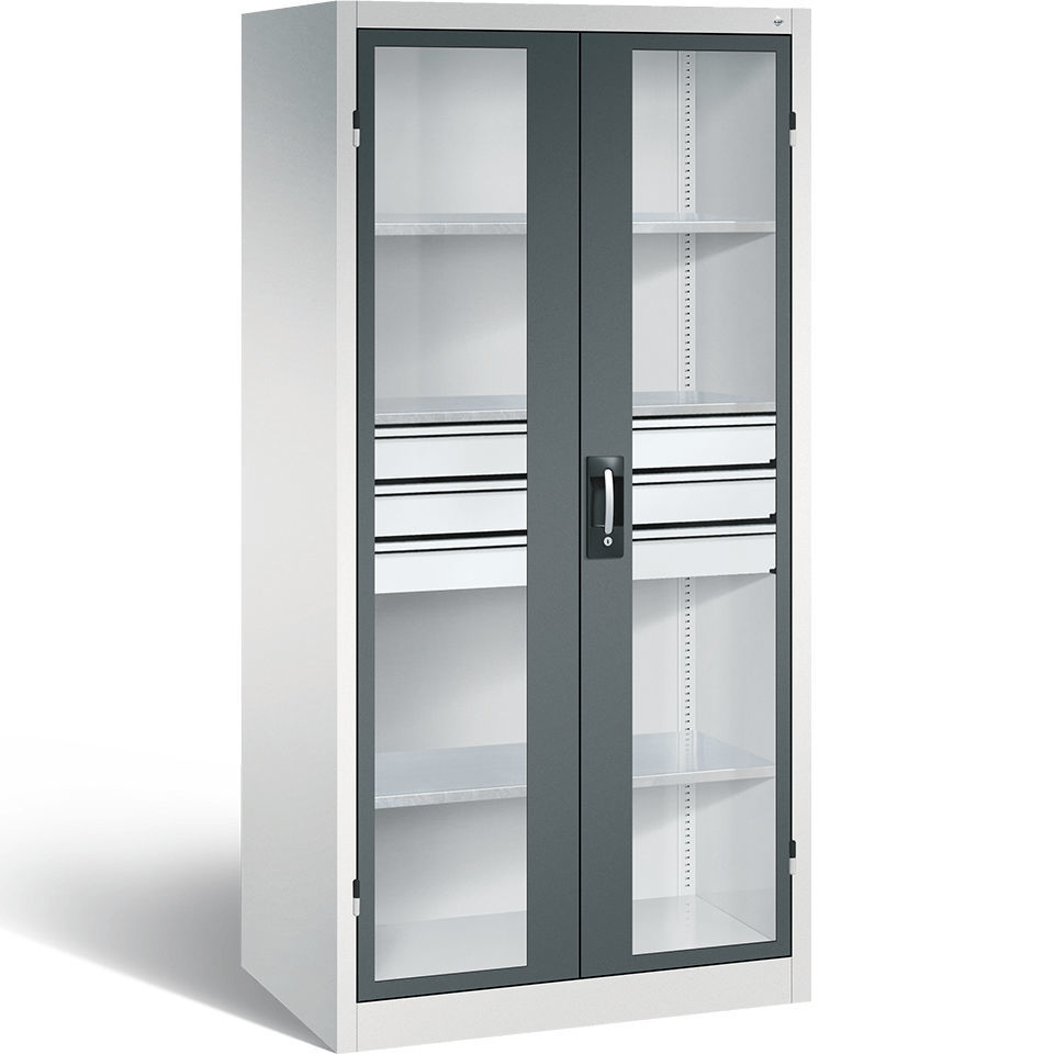 Cabinet with glass door - C + P Möbelsysteme - storage / workshop ...
