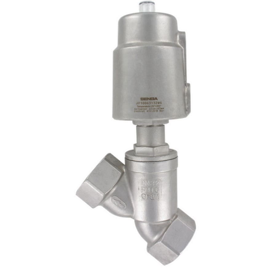 Angle seat valve - SERIE JF100 - SENGA - plug / pneumatically-operated ...