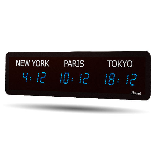 Multi-zone clock - World Style - BODET TIME SPORT - LED / indoor / digital